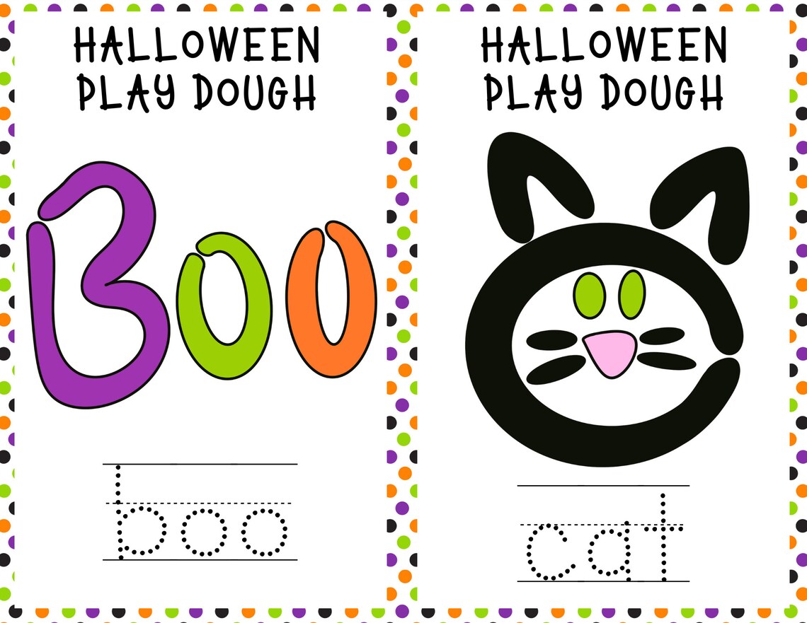 Halloween Play Dough Activities Halloween Preschool - Etsy