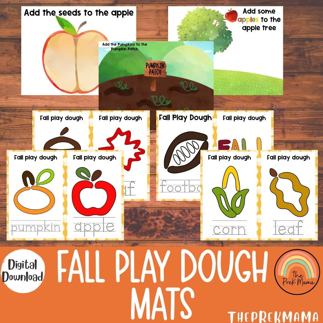 Fall Autumn Play Dough Activities, Play Dough Printable, Homeschool ...