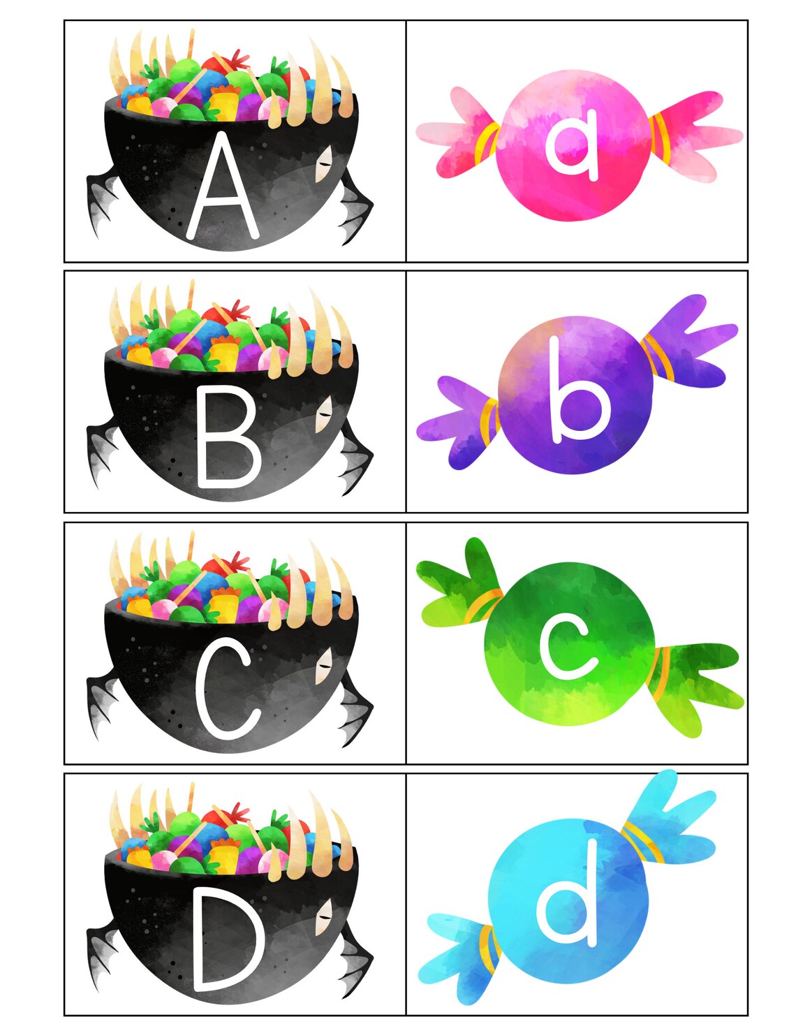 Halloween Alphabet Match Halloween Preschool Printable - Etsy