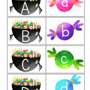 Halloween Alphabet Match, Halloween Preschool Printable, Alphabet ...