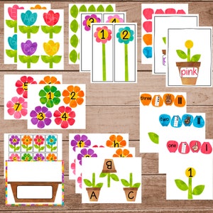 Flower Bundle, Montessori Homeschool Printable, Preschool Printable ...