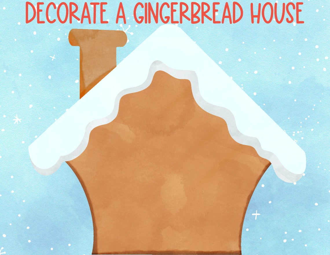 Decorate A Gingerbread House Christmas Preschool Printable - Etsy