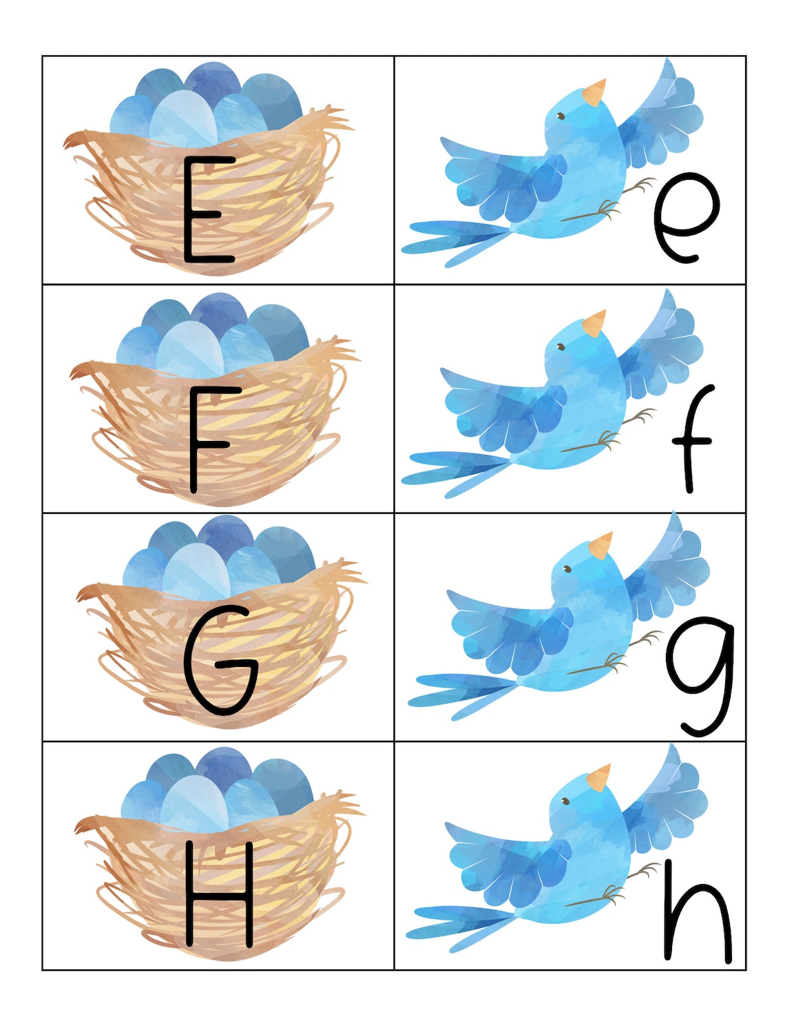 Spring Letter Match Preschool Printables Preschool Letters - Etsy