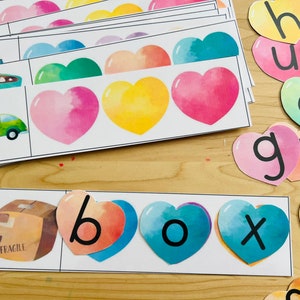 Valentine's Day CVC Matching Cards, Preschool Printable, Valentine ...