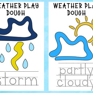 Weather Play Dough Activities, Weather Preschool Printable, Homeschool ...