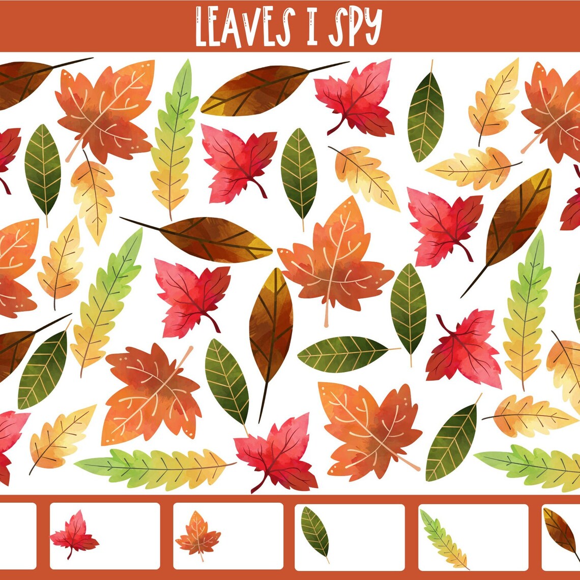 Fall I Spy Preschool Game Fall Autumn Preschool Printable - Etsy