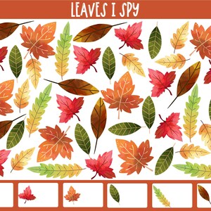 Fall I Spy, Preschool Game, Fall Autumn Preschool Printable, Homeschool ...