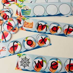 Beach CVC Matching Cards, Preschool Printable, Summer Activity ...