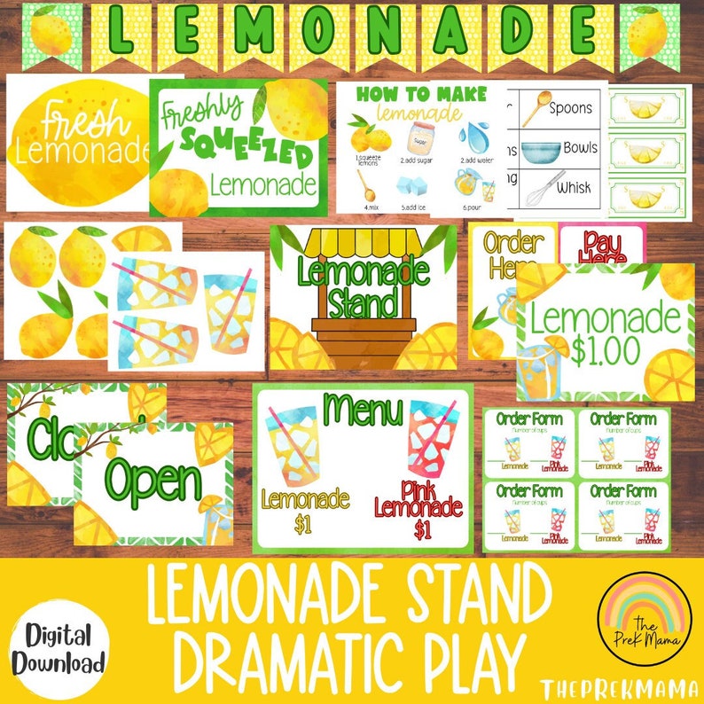 Lemonade Stand Dramatic Play, Pretend Play, Classroom Dramatic Play ...