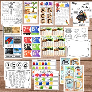 Pirate Bundle, Preschool Activities, Preschool Printable, Montessori ...