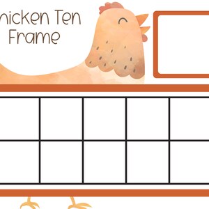 FARM Chicken Ten Frame Montessori Materials Preschool - Etsy