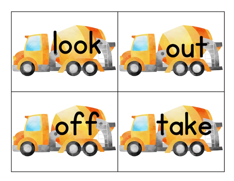 Construction Sight Words, Preschool Worksheets, Preschool Printable ...