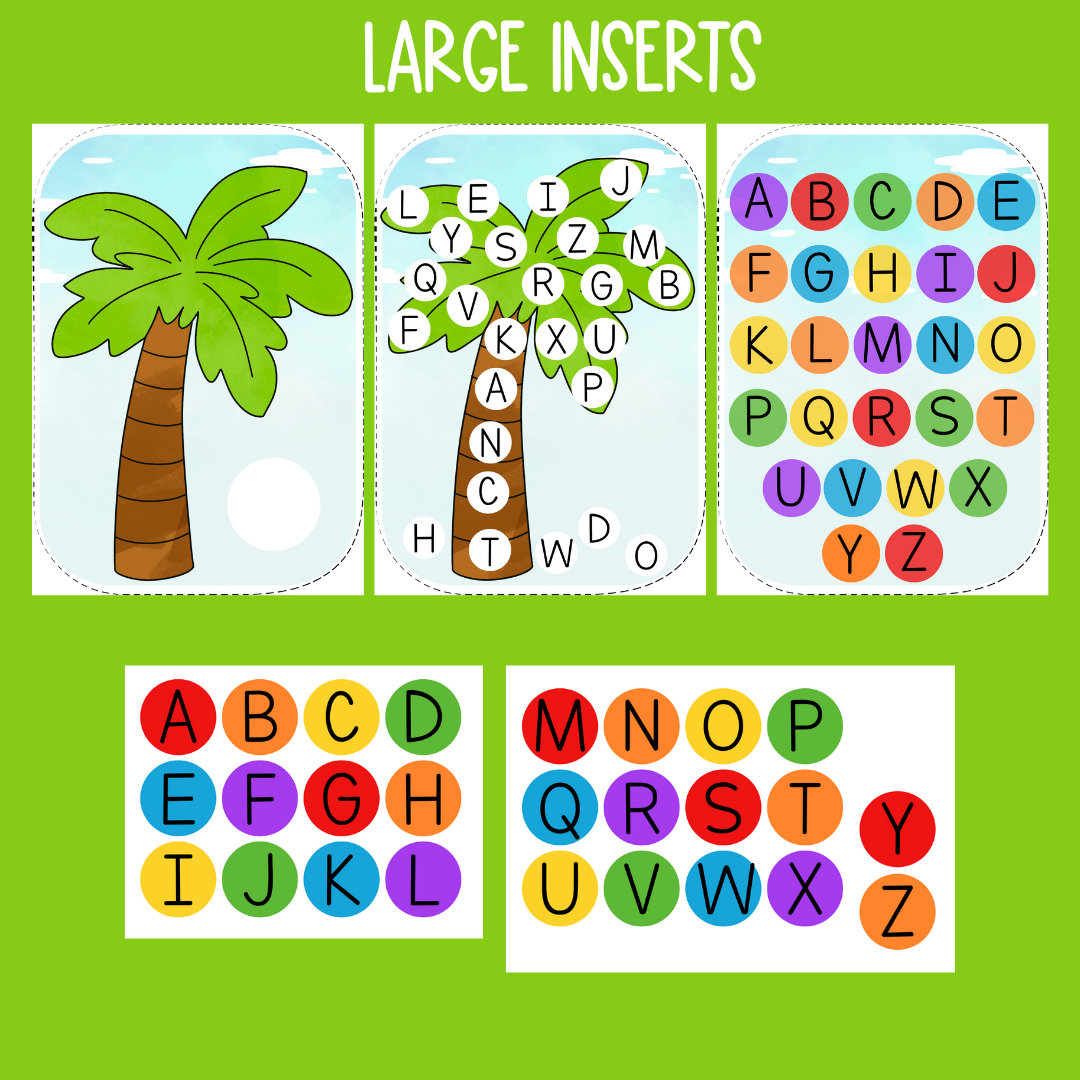 Palm Tree Alphabet Flisat Inserts, Alphabet Flisat, Flisat Insert ...