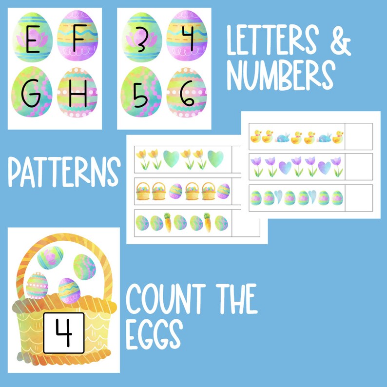 Easter Bundle, Preschool Printable, Easter Pintables, Preschool Busy ...