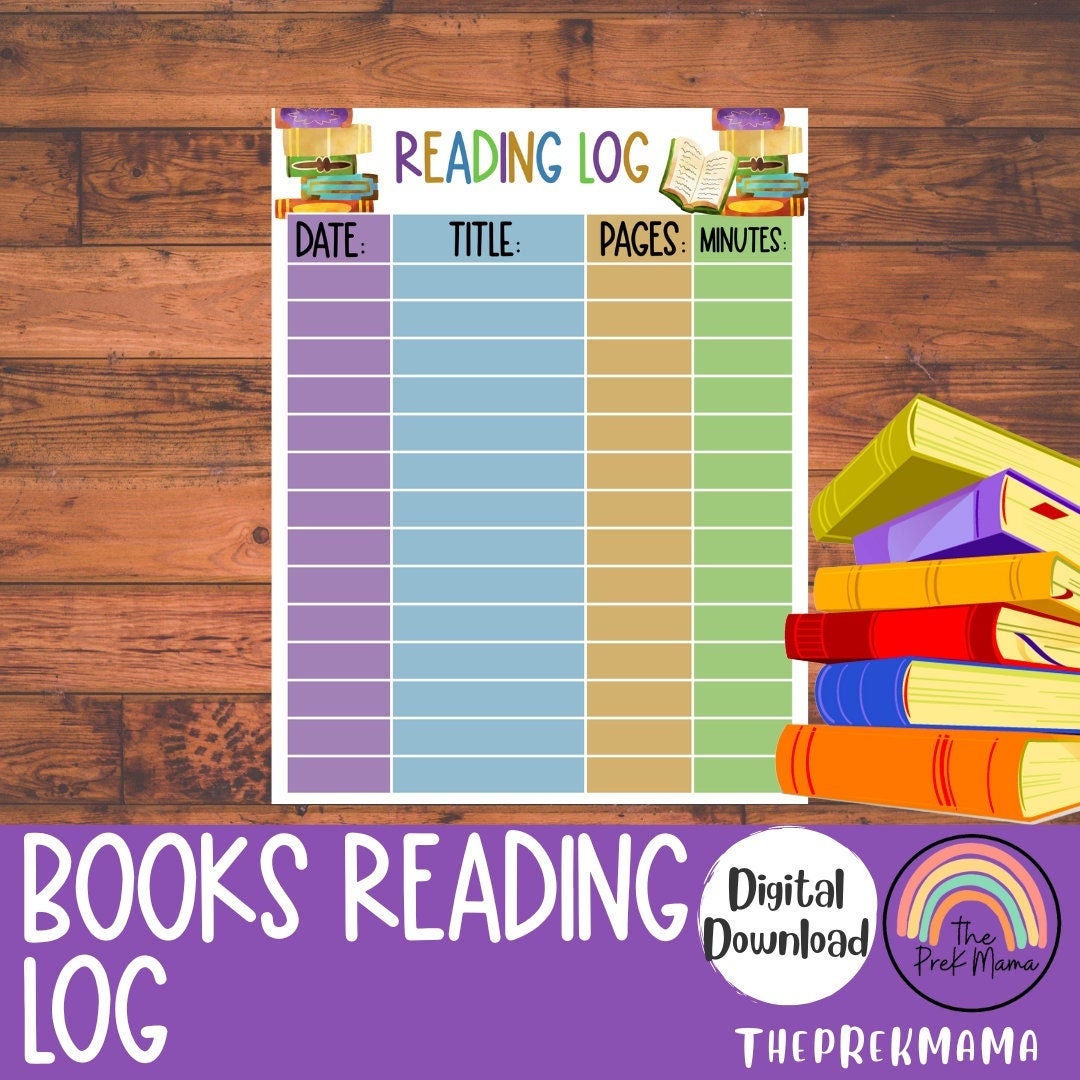 Reading Log Books, Kids Reading Log, Children's Reading Chart, Reading ...