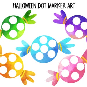 Halloween Dot Markers and Cotton Swab Activities, Halloween Preschool ...
