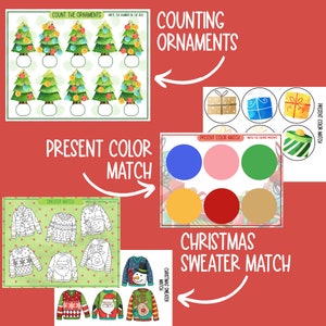 Christmas Busy Book, Christmas Preschool Printable, Homeschool ...