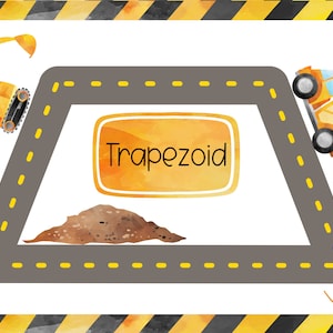 Construction Road Shape Posters, Preschool Printables, Preschool ...