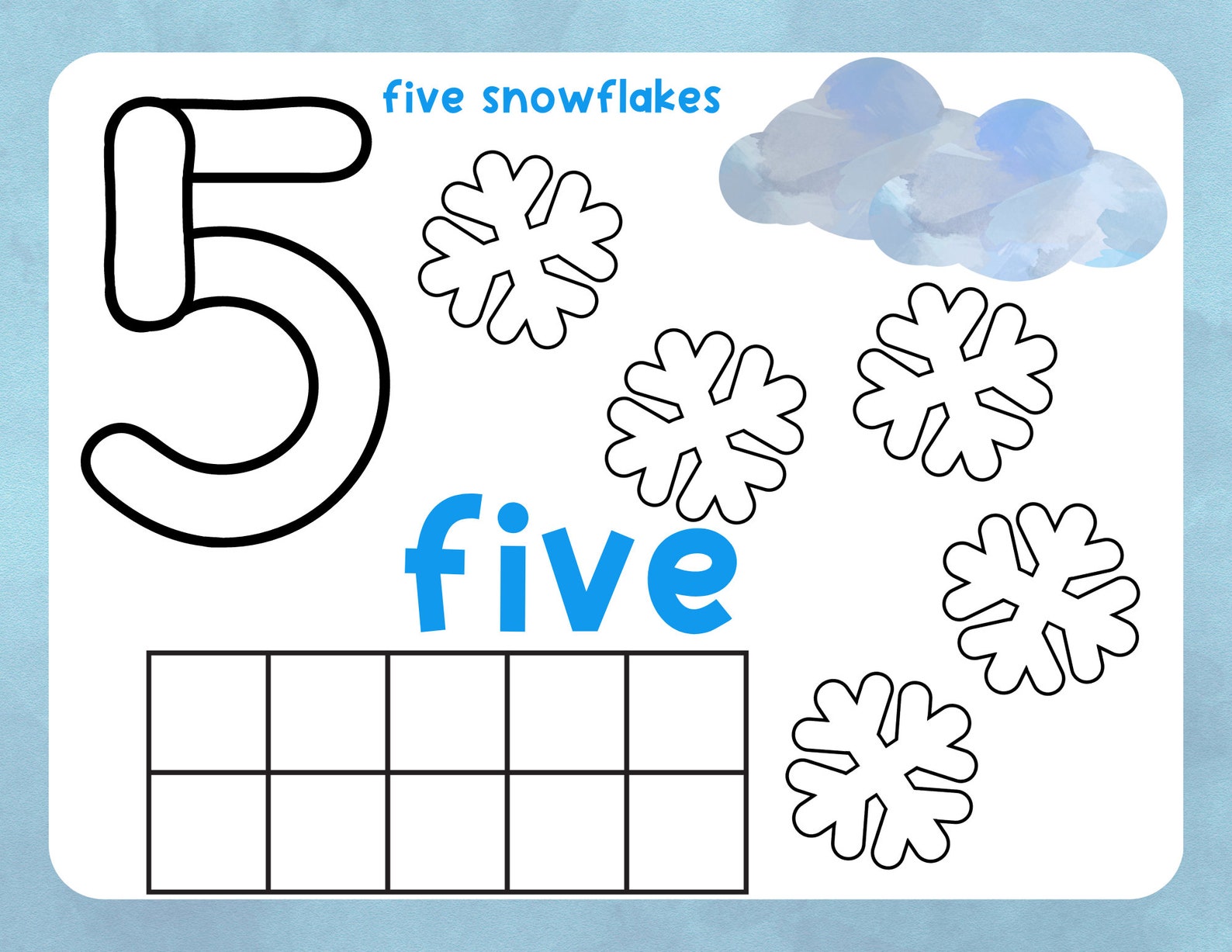 Snowflake Play Dough Mats Winter Printable Play Doh Mats - Etsy
