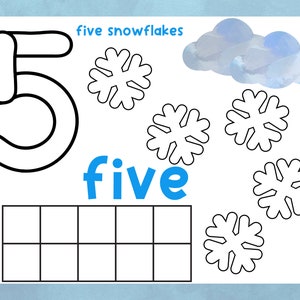 Snowflake Play Dough Mats, Winter Printable, Play Doh Mats, Toddler ...