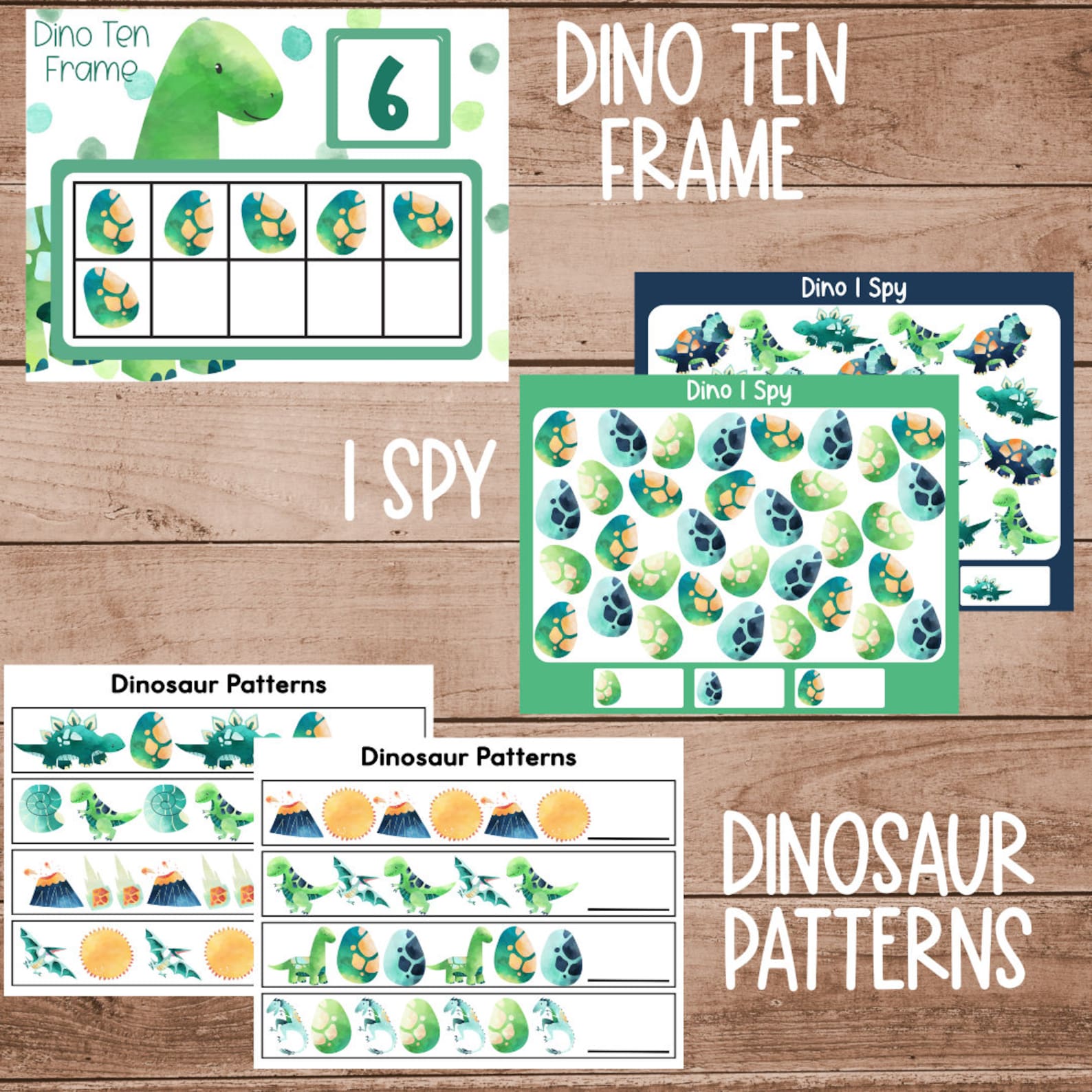 Dino Bundle, Dinosaur Preschool Worksheets, Preschool Printable ...