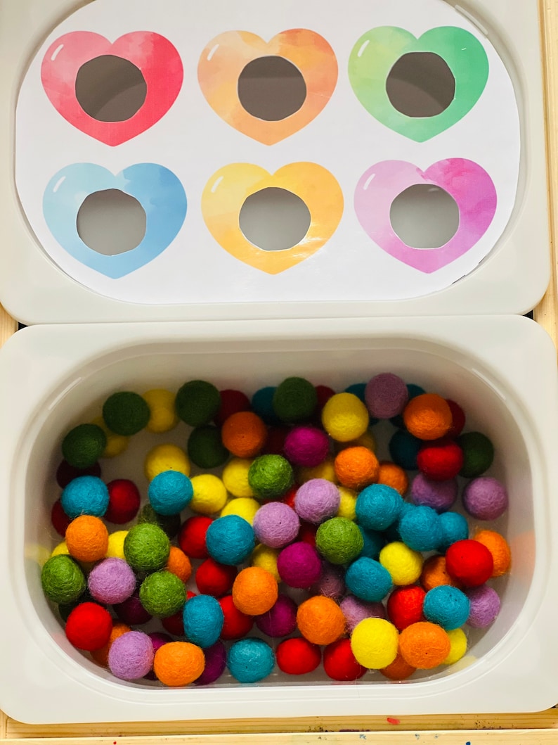 Colored Hearts Flisat Inserts Flisat Table Flisat Insert - Etsy