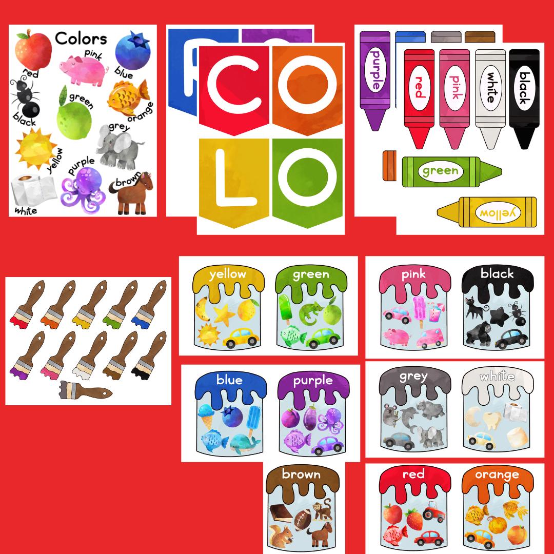 Colors Peg Board, Colors Posters, Colors Preschool, Colors Flisat Table ...