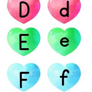 Alphabet Hearts, Valentine's Day Printable, Preschool Alphabet ...