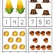 Thanksgiving Count and Clip Cards, Preschool Printable, Preschool Math ...