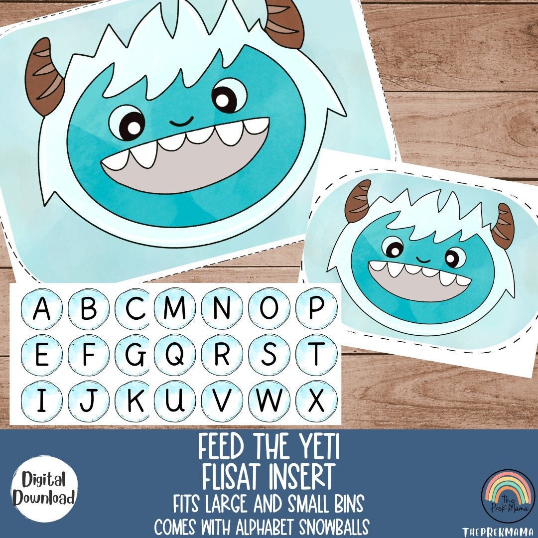 Feed the Yeti Flisat Inserts, Winter Flisat, Flisat Insert Printable ...