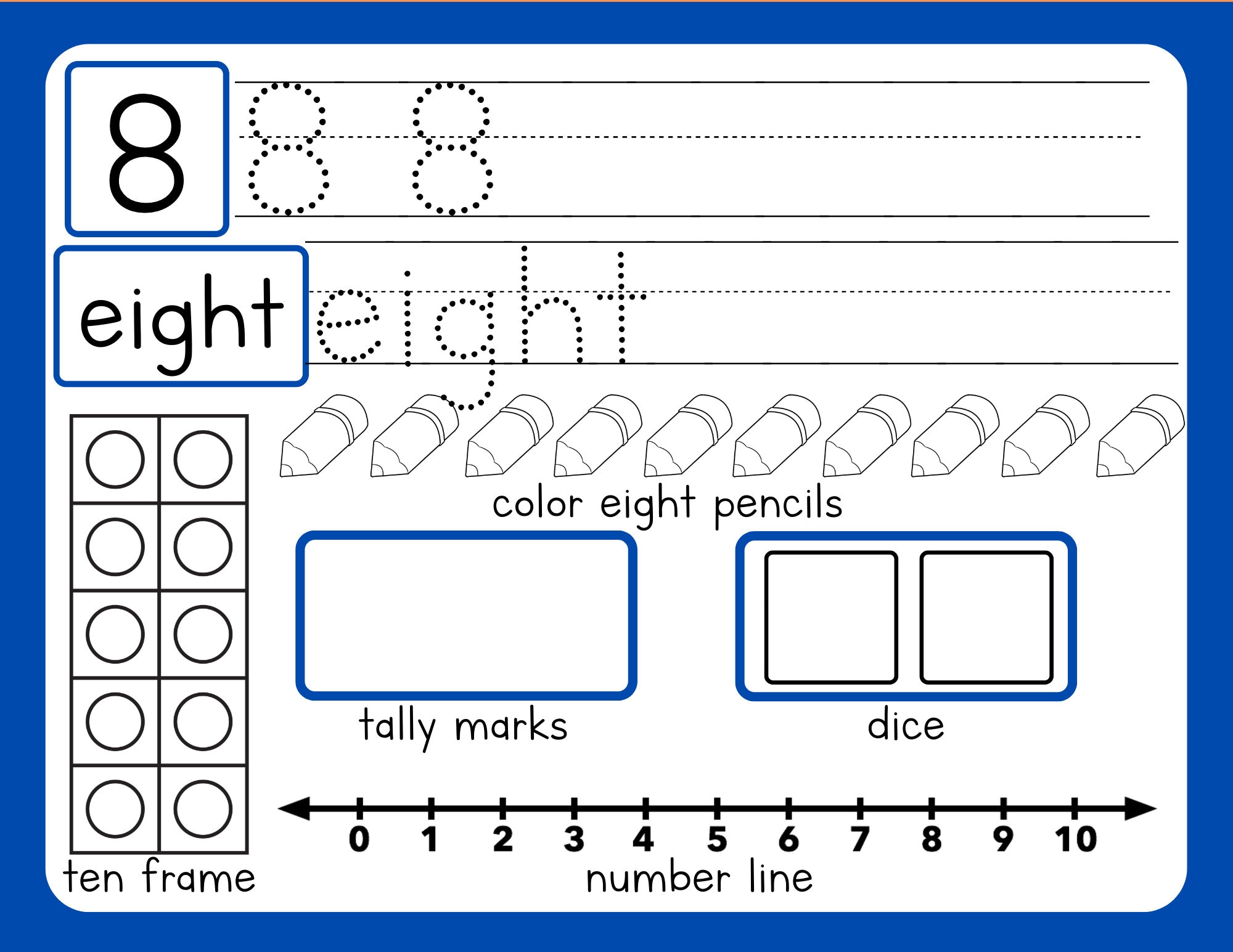 Math Worksheets 1-20 Preschool Math Worksheets Montessori - Etsy