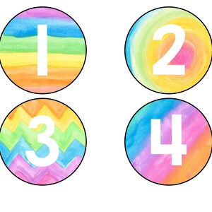 Watercolor Clip Cards Numbers 1-10, Preschool Printable, Preschool Math ...