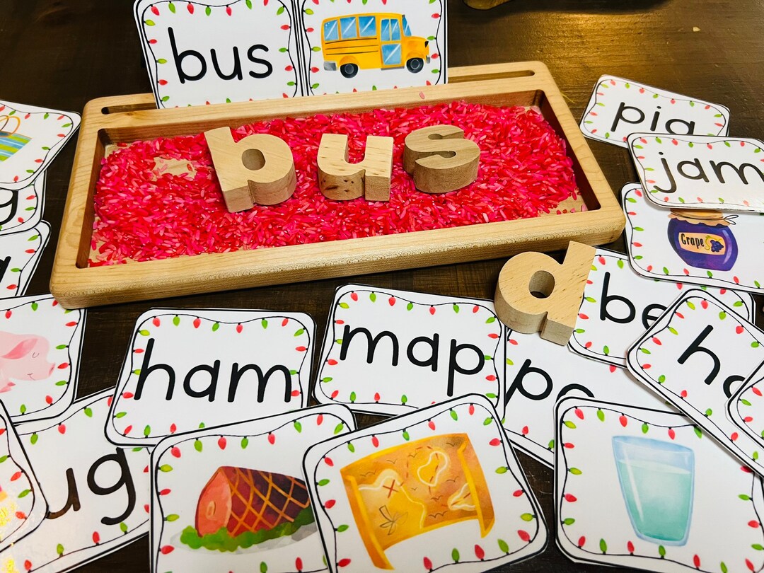 Christmas CVC Matching Cards, Christmas Preschool Printable, Christmas ...