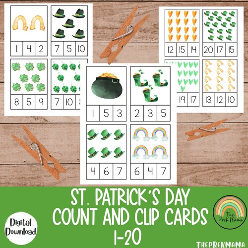 St. Patrick's Day Patterns Preschool Worksheets - Etsy
