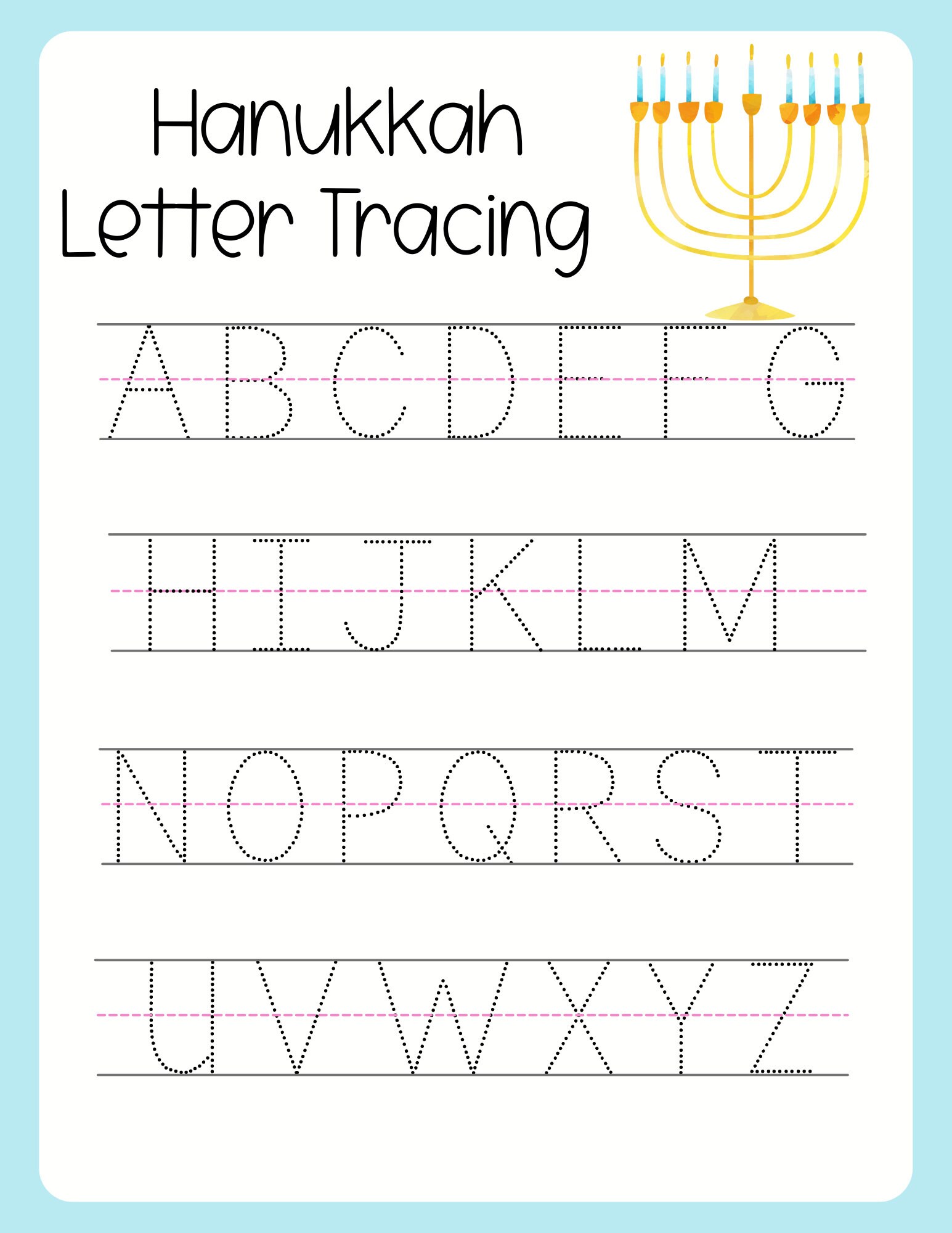 Hanukkah Preschool Packet, Hanukkah Preschool Printable, Homeschool ...