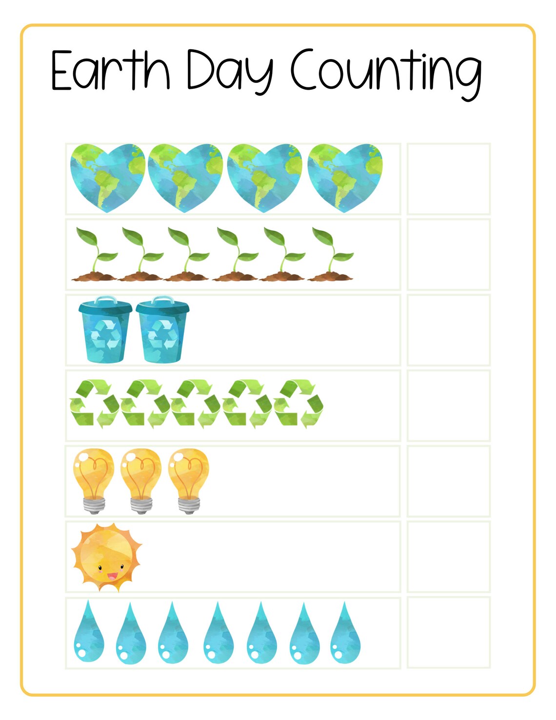 Earth Day Preschool Packet Preschool Worksheets Preschool - Etsy