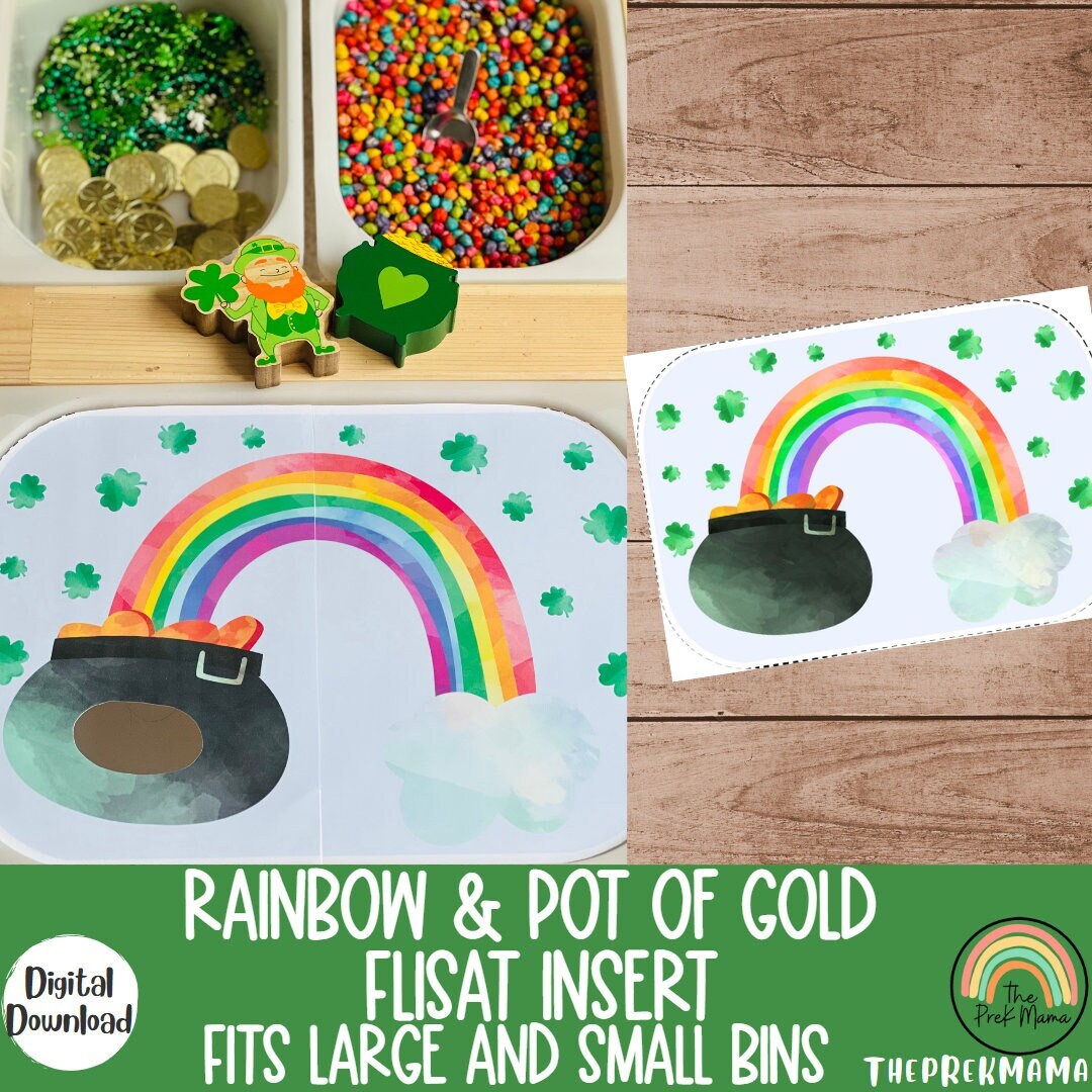 Rainbow and Pot of Gold Flisat Inserts, Flisat Table, Flisat Insert ...