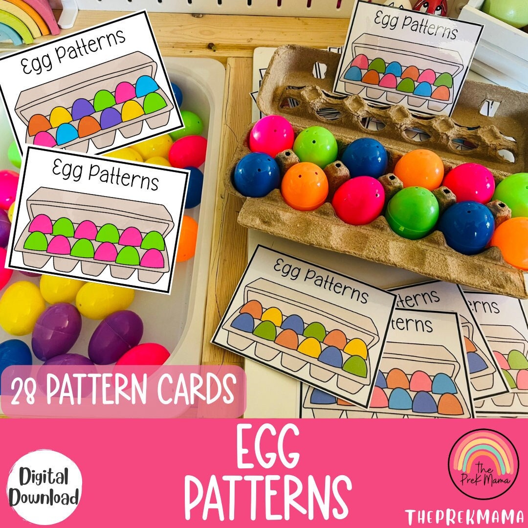 Egg Patterns, Easter Printable, Preschool Printable, Preschool Math ...