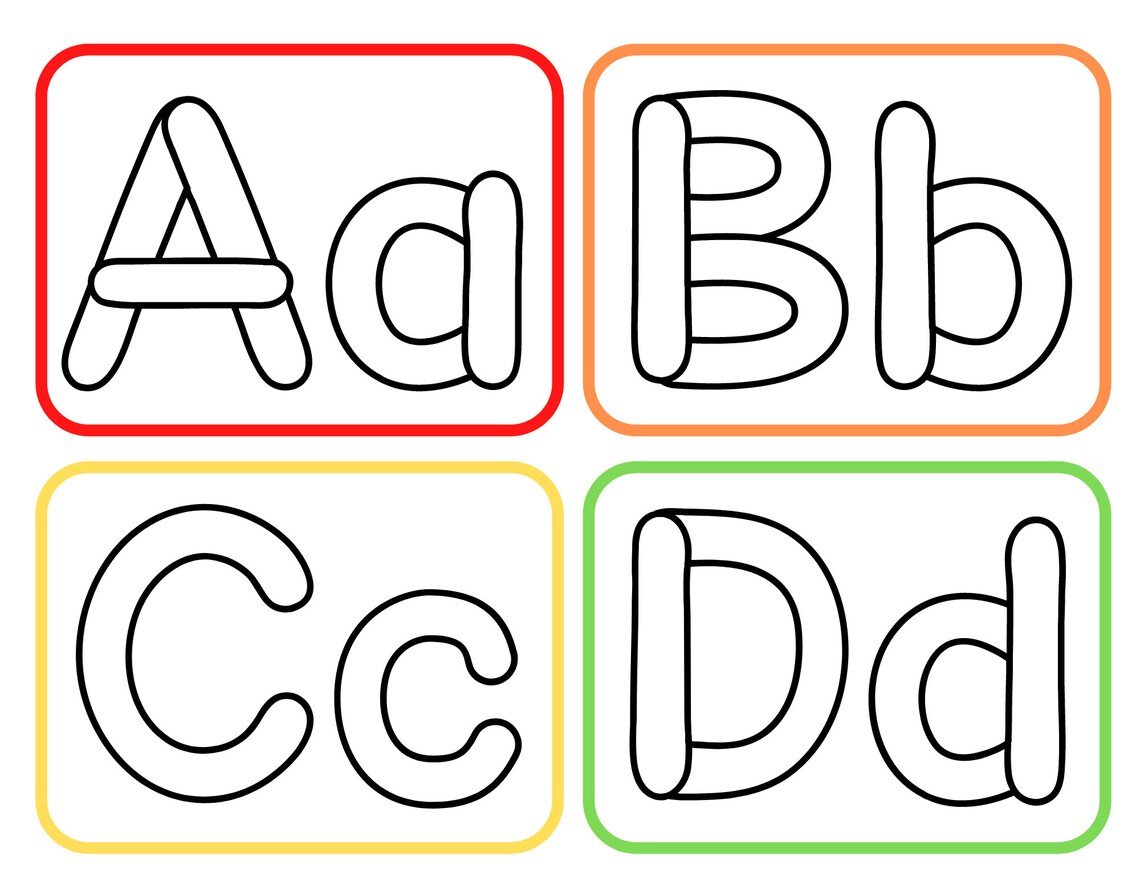 Play Dough Letter Tracing Cards Preschool Printable - Etsy