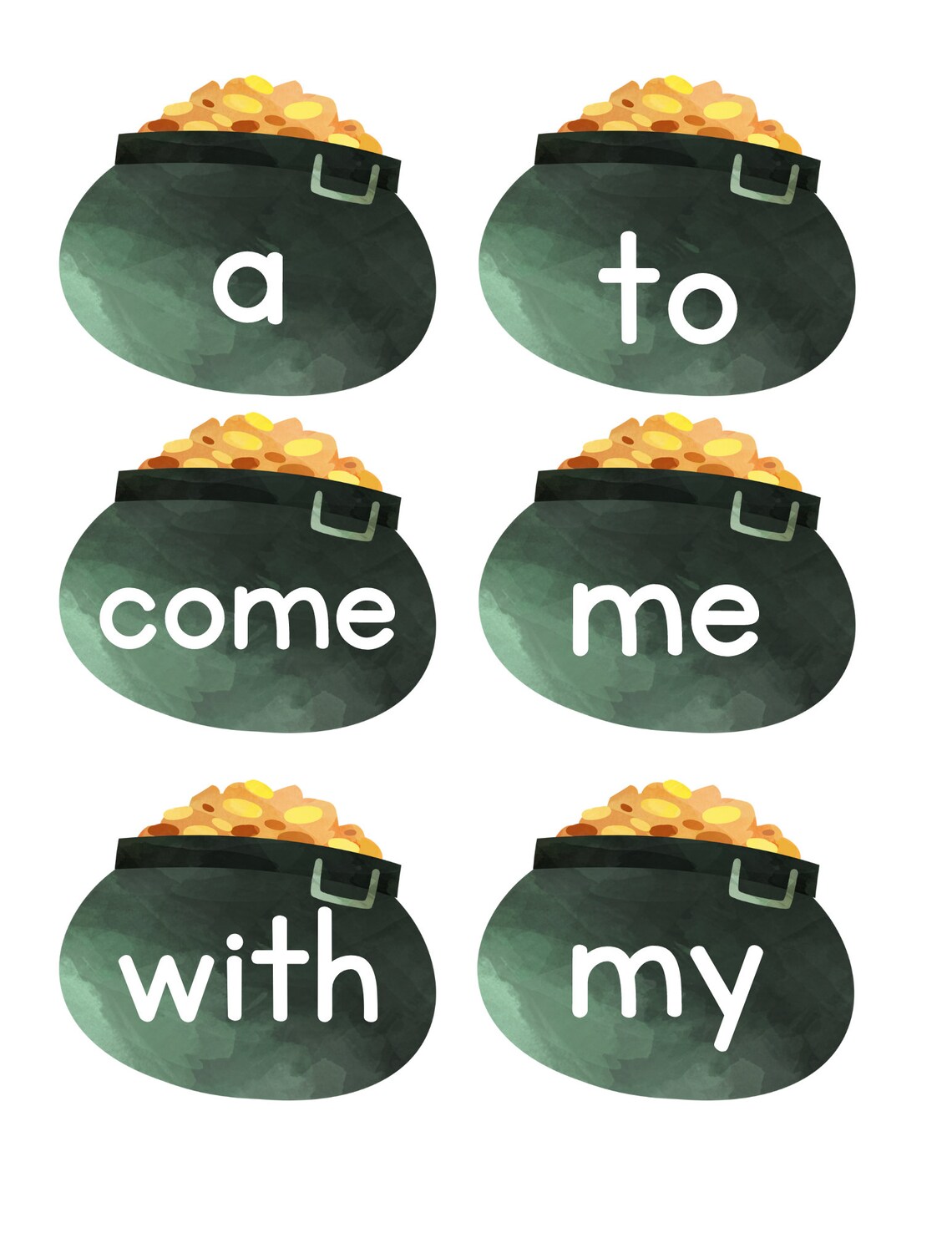 St. Patrick's Day Sight Words Preschool Worksheets Busy - Etsy