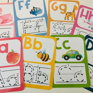 Letter Tracing Cards, Preschool Printable, Preschool Worksheet, Tracing ...