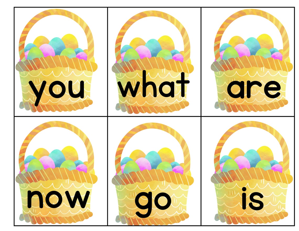 Easter Sight Words Preschool Worksheets Preschool Printable - Etsy