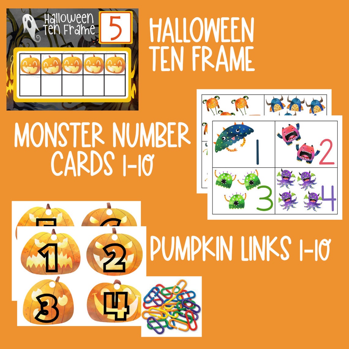 Halloween Math Bundle, Halloween Math, Halloween Preschool Printable ...