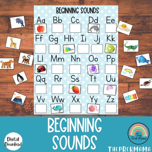 Beginning Sounds Preschool Worksheet Phonics Preschool - Etsy