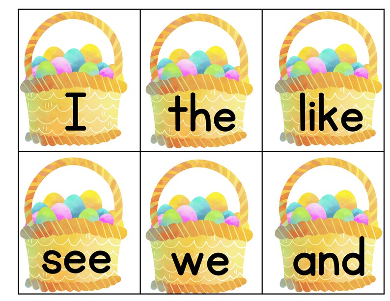 Easter Sight Words Preschool Worksheets Preschool Printable - Etsy