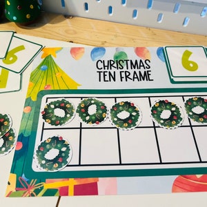Christmas Ten Frame, Christmas Math, Christmas Preschool Printable ...