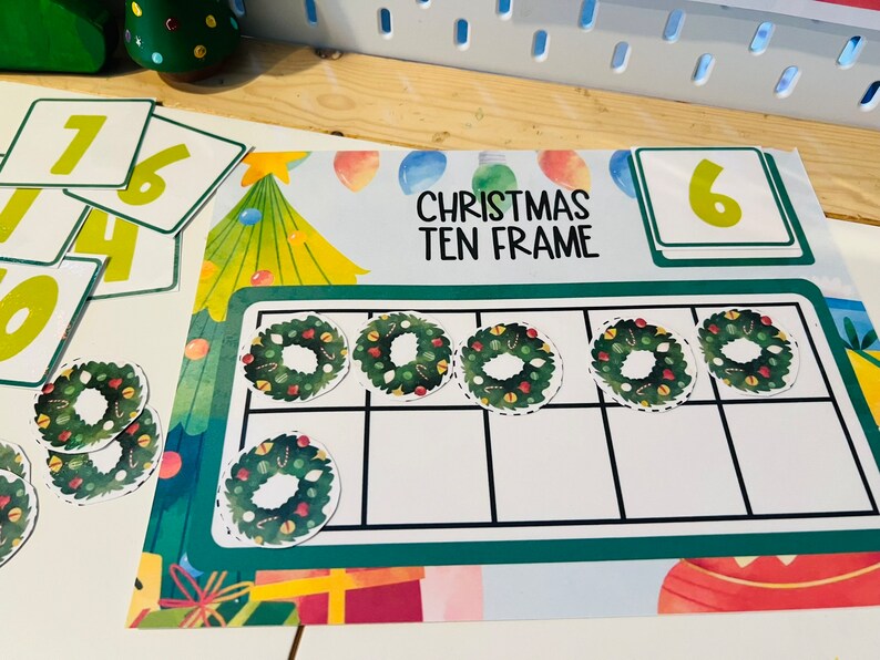 Christmas Ten Frame, Christmas Math, Christmas Preschool Printable ...