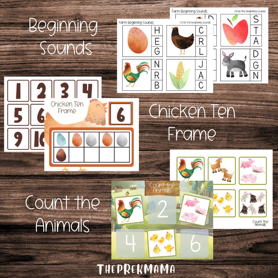 FARM Busy Book Montessori Homeschool Printable Preschool - Etsy