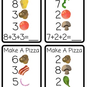 Pizza Addition, Math Activity, Preschool Printable Preschool Math ...