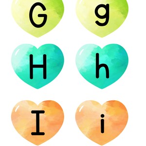 Alphabet Hearts, Valentine's Day Printable, Preschool Alphabet ...